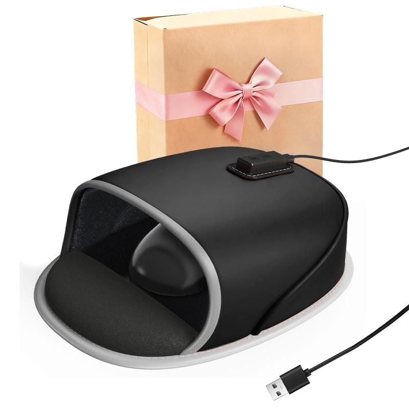 NIFBANG USB加熱マウスパッド 防水レザー面 3段階温度調整&amp;時間オフタイマー 発熱マウスパッド ヒーター ぬいぐるみ生地 オフィス 在宅ワーク ゲーム 暖かいハンドウォーマー 恒温 USBハン【 即効性の温もりとスマートな...