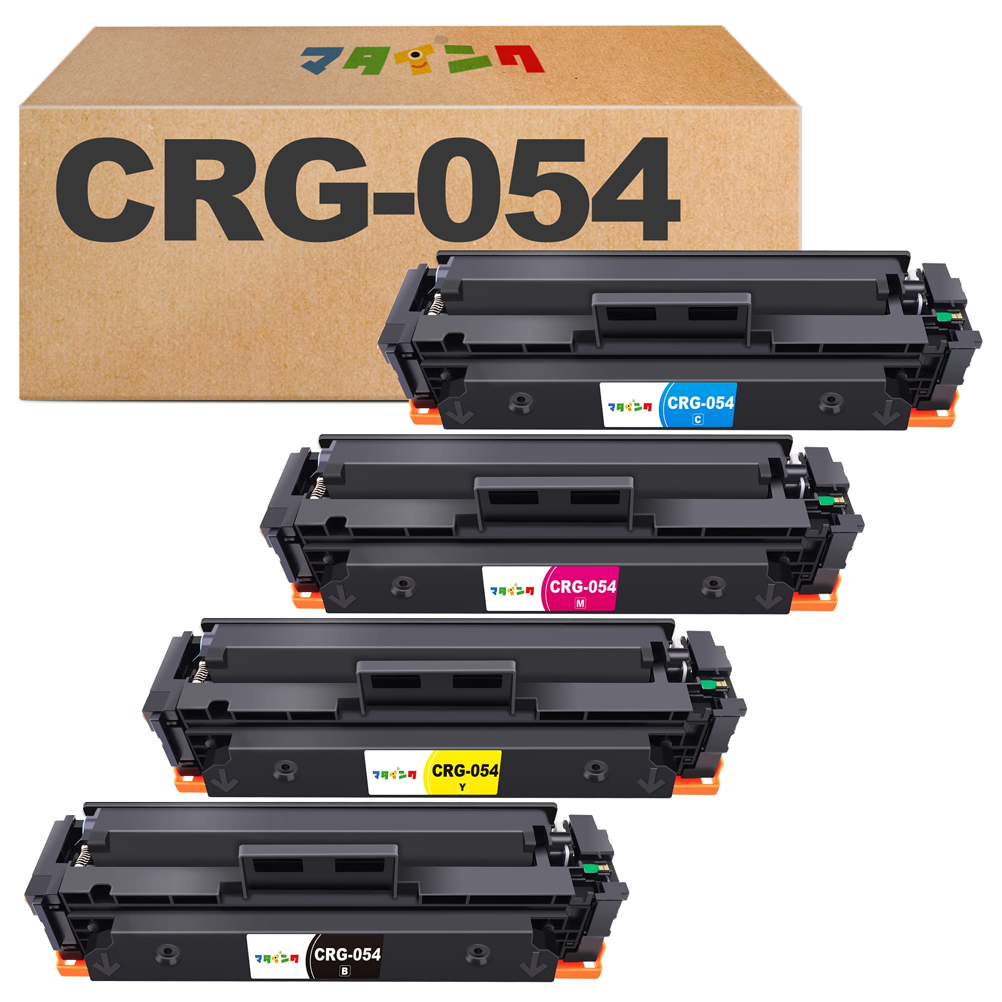 ・セット内容:CRG-054/054H 4色セット (ブラック、シアン、マゼンタ、イエロー) ・印刷枚数:ブラック 約1500枚、カラー 約1200枚 ・対応機種:LBP621C、LBP622C、MF642Cdw、MF644Cdw