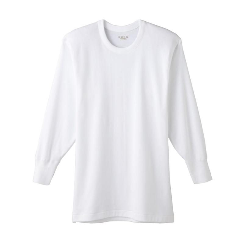 GUNZE(グンゼ) インナーシャツ快適工房 オールシーズン 年間 長袖 丸首 シャツ 綿100 コットン 日本製 下着 肌着 抗菌 防臭 KQ3008メンズSIZE:M チェスト(メーカー表示サイズ:88cm~96cm)SIZE:L チェ...