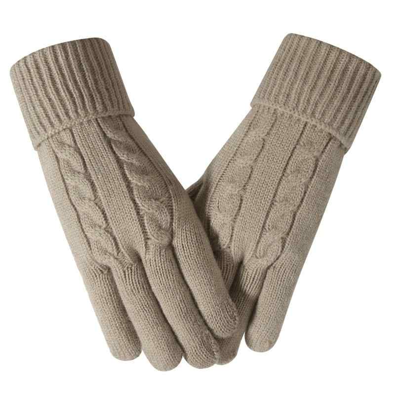 [SLEEPSINERO] 手袋 防寒 レディース スマホ対応 【360°暖かい裏起毛3本指タッチパネル】 保温 あったか 防風 伸縮 柔らかい おしゃれ ニット レディース手袋 てぶくろ 秋 冬 通勤 通学 女性📃【素材＆...