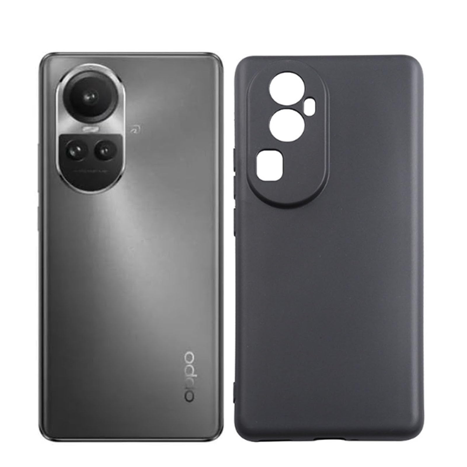 ・対応機種:OPPO Reno10 Pro 5G ・素材:TPU ・表面加工:ナノメッキコーティング ・機能:耐衝撃、落下防止、衝撃吸収、擦り傷防止、指紋防止、撥油加工