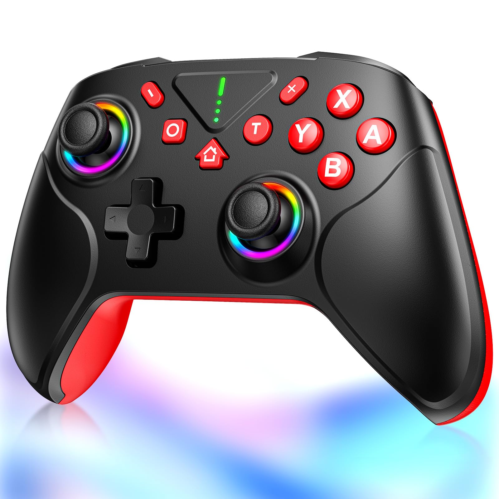 ・対応機種:Switch1代、Switch2代、Android、IOS(16.0以上)、Windows PC ・通信方式:Bluetooth 5.0 ・通信距離:最大10メートル ・スティック・トリガー仕様:ダブルホール機能(磁気非接触検出...