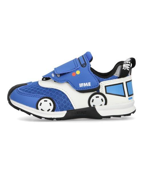 IFME(イフミー) ボーイズ のりものスクールシューズつま先丈夫、踵ホールド力高い