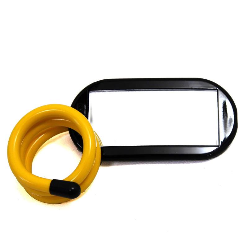 タカツ製作所 バイクミラー スパイラルミラー 黒/黄 7603汎用