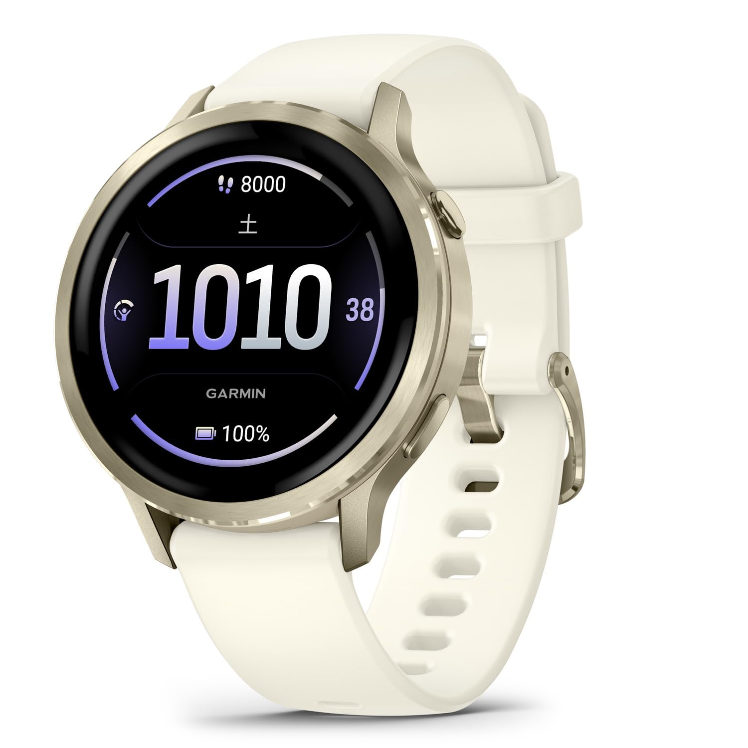 ・カラー:Lunar Gold/Bone ・サイズ:41mm ・ディスプレイ:AMOLED ・機能:GPS、Suica対応、心拍センサー、ストレスレベル測定、睡眠時間測定、心電図(ECG)アプリ対応 ・対応OS:iOS、Android