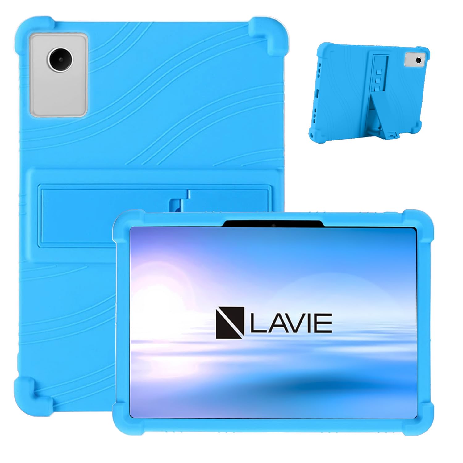 ・対応機種:NEC LAVIE Tab T12N (T1275/LAS) ・サイズ:12.1インチ ・素材:PC、シリコン ・構造:三重構造 ・機能:360°全面保護、横スタンド機能、角度調整可能