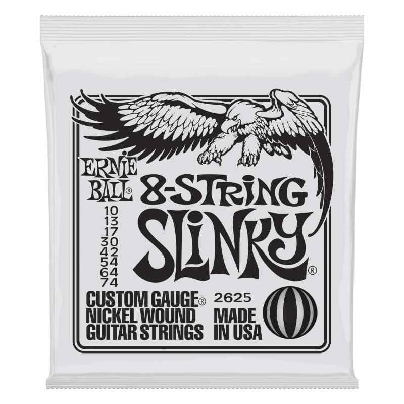 【正規品】 ERNIE BALL 2625 エレキギター弦 8弦 (10-74) 8-STRING SLINKY スリンキーゲージ: .010,.013,.017,.030,.042,.054,.064,.0748弦ギター用