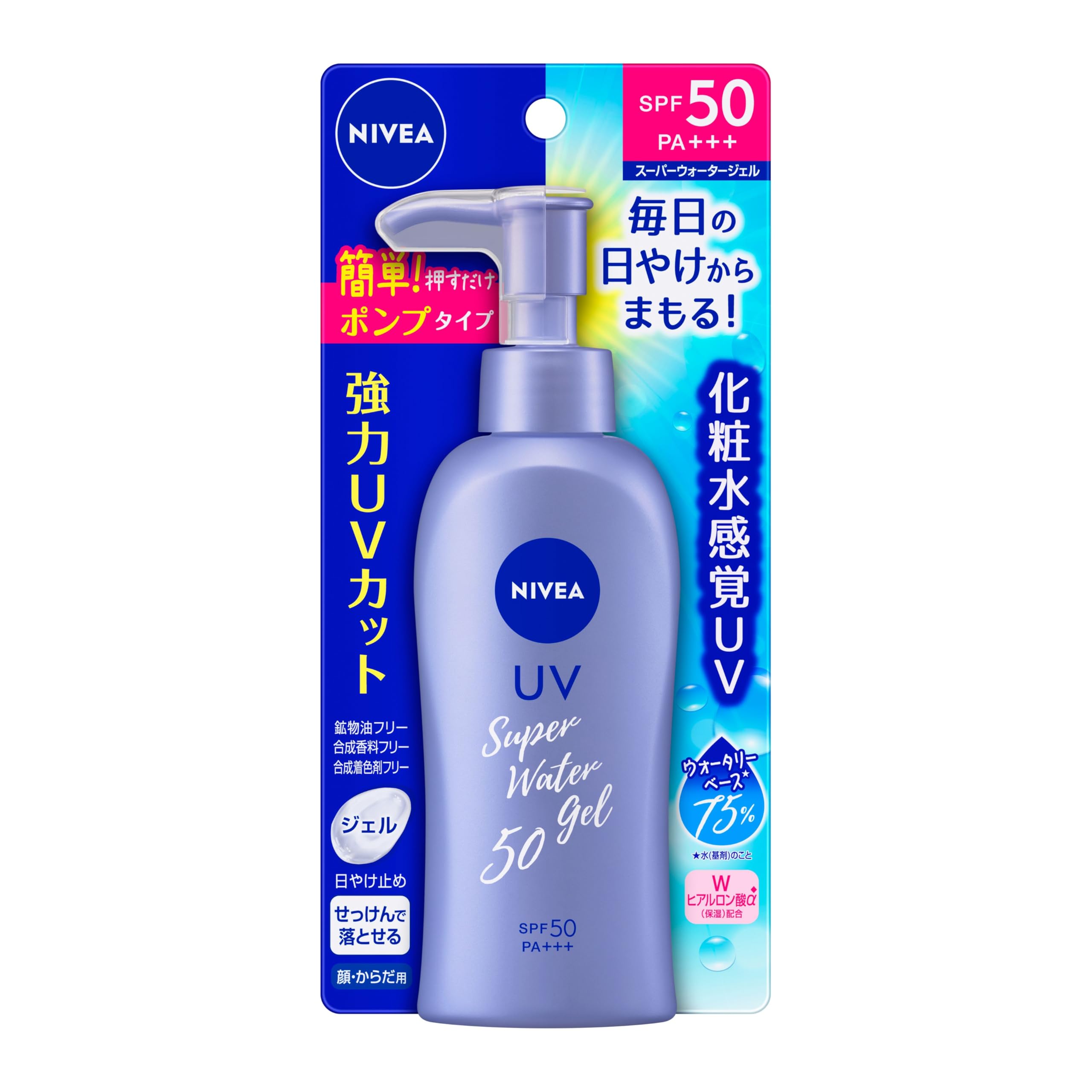 ・SPF値:SPF50 ・PA値:PA+++ ・用途:顔・からだ用 ・香り:無香料 ・着色:無着色 ・耐水性:ウォータープルーフタイプではありません ・洗浄方法:せっけんで落とせる ・商品サイズ:90x38x190mm ・内容量:140g