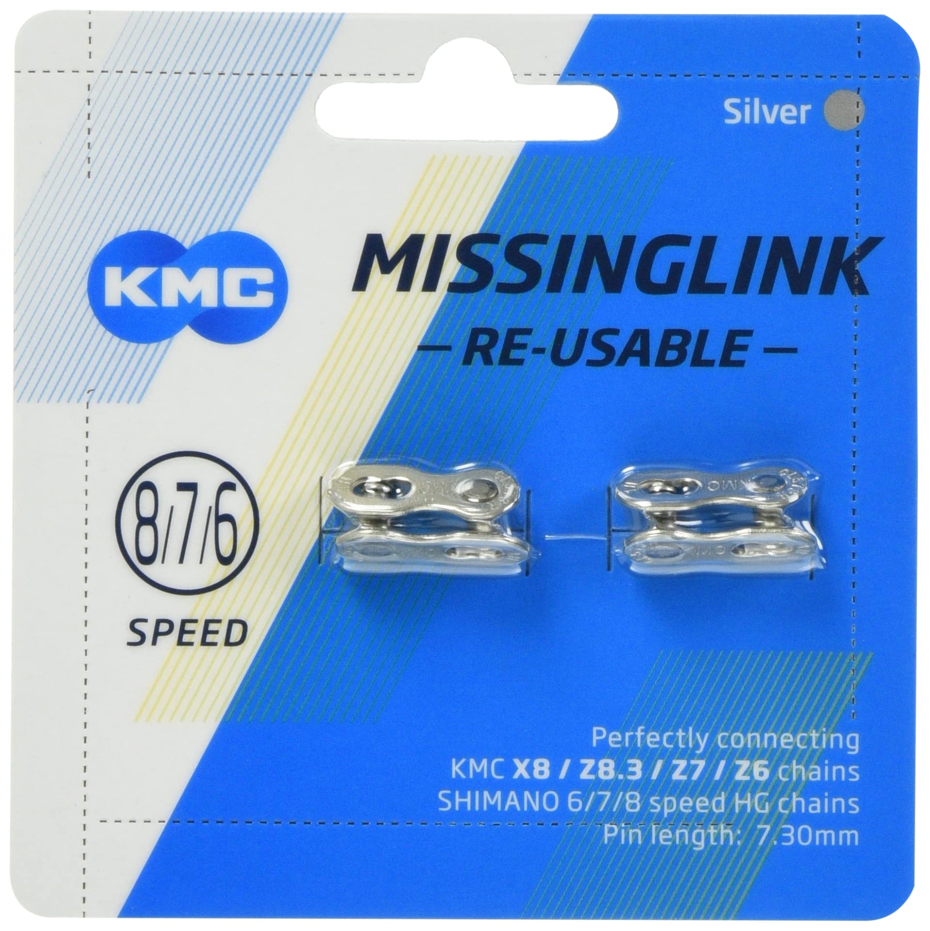 ・対応チェーン:シマノ・KMC 6~8速 (X8/Z8/Z7/Z50/Z33) ・ピン長さ:7.3mm ・再利用:可 (3回から5回まで) ・入数:2個セット