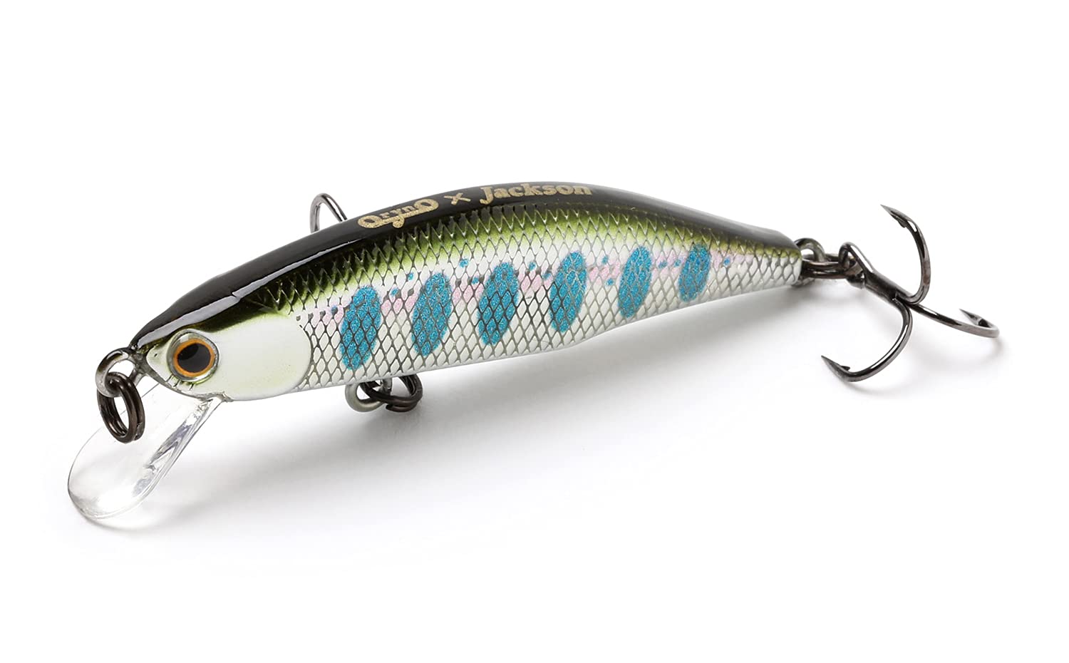 ・全長:45mm ・自重:3.5g ・タイプ:シンキング ・フックサイズ:#14 ・ボディ仕様:フラットサイドボディ ・ウェイト素材:タングステン ・対応魚種:トラウトなど