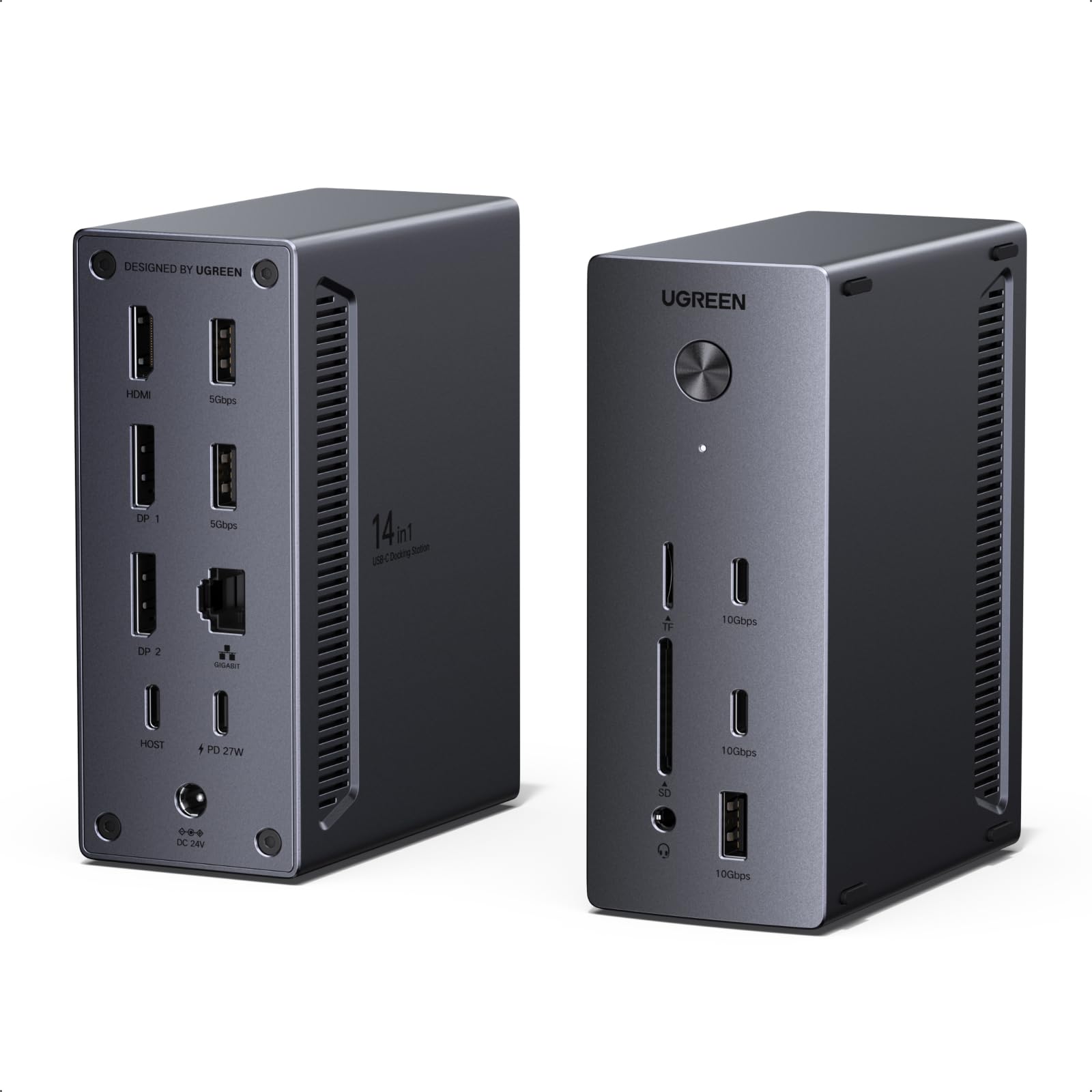 ・ポート構成:USB-C 3.2 アップリンクポート(100W充電対応)×1、PD充電ポート(27W出力)×1、DP(DisplayPort 1.4)×2、HDMI(HDMI2.0)×1、USB-C 3.2(10Gbps)×2、USB-A ...