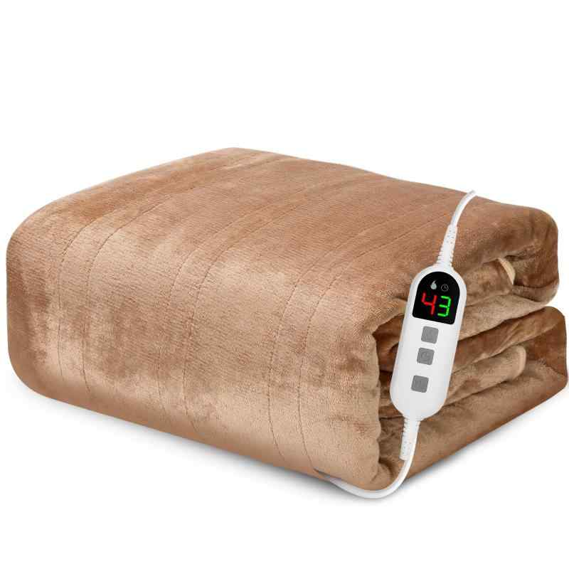 Elytsemoh 電気毛布 掛け敷き兼用 電気ブランケット 両面フランネル 電気毛布 洗える 10段階温度調節 速暖 電気毛布 敷き 1-9時間 膝掛け 電気 电热毯 PSE認証済み 恒温加熱 頭寒足熱 ダニ退治 冬電気毛布