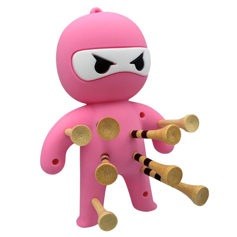 [Alta Green] NinTee 忍者 ゴルフティーホルダー ゴルフティー キーホルダー 最大13本収納 シリコン製 で持ち運び楽々 ゴルフ ティーホルダー🥷 忍者デザイン：ユニークな忍者モチーフが目を引き、ゴルフ仲間...