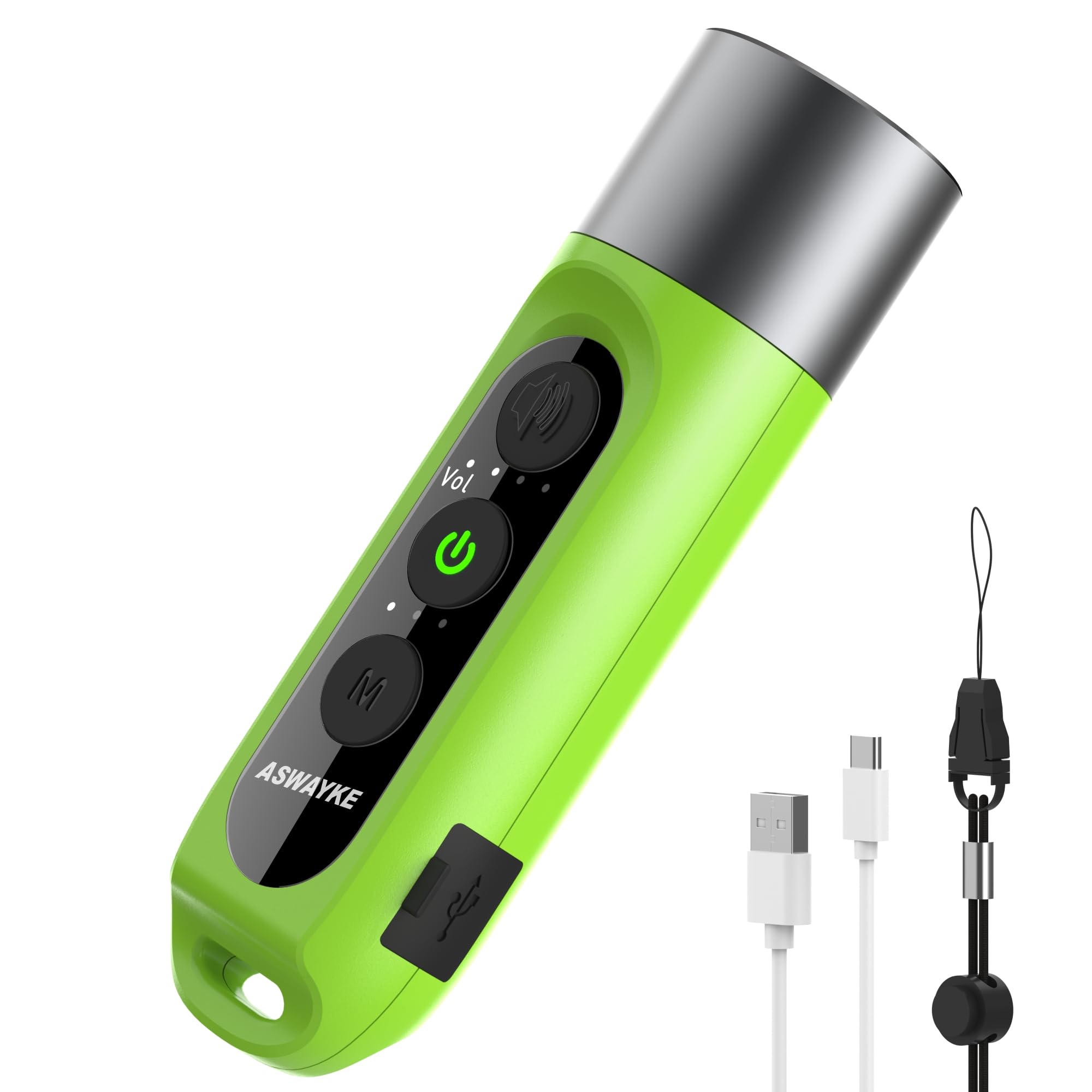 ・音量:最大125db ・音の種類:3種類 ・音量調整:4段階 ・チップ:16K高デコードチップ ・発音管素材:アルミニウム合金 ・バッテリー容量:1000mAh(リチウムバッテリー) ・充電端子:Type-C ・防水性能:IPX5 ・機能...