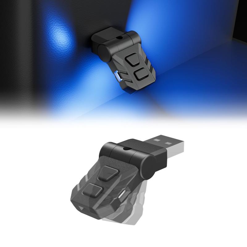 GIMUYA スイング USB ライト LED 車内用 Type-A 8色 照射方向切替 160°首振り 調光 メモリー機能