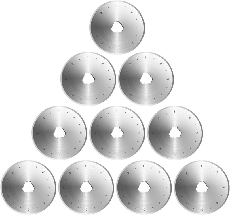 DROGIA ロータリーカッター替刃直径 円形刃 28mm 10枚入り円形替え刃はすべてのロータリーカッターに適合するように設計されています高品質の日本製スチール（SKS-7）を長持ちさせることで、 一度に6枚のファブリックをきれいにカット...