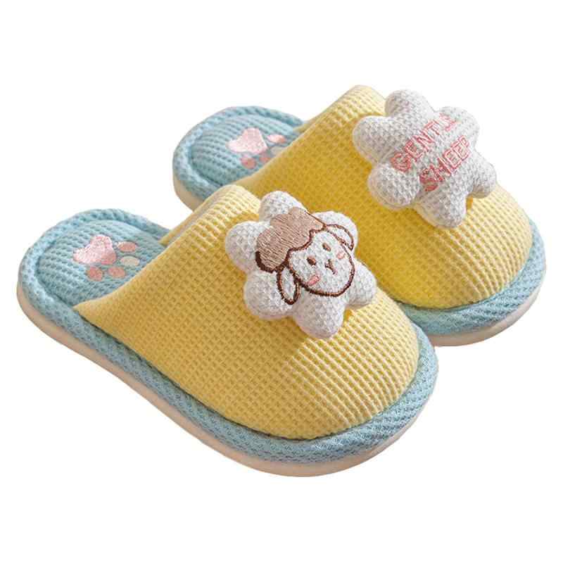 [Didabotak] スリッパ キッズ 綿麻 子供用 可愛い ルームシューズ 来客用 レディース メンズ 洗える おしゃれ 亜麻 綿麻 通気性 滑り止め 春夏秋冬 男女兼用【素材・材質】PVC素材の靴底、靴底が柔らかく快適で、長時間履いて...