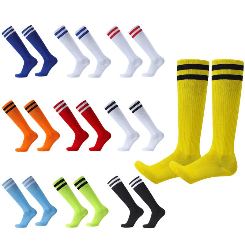 [Joyasslly] サッカーソックス 子供 ラインソックス キッズ ハイソックス 靴下 リブ編み ボーダー ニーハイ チーム衣装 運動会 目立つ 蛍光色 11色目立つネオンカラー：全11色展開、ネオンカラーもご用意。ネオンイエローやネオ...