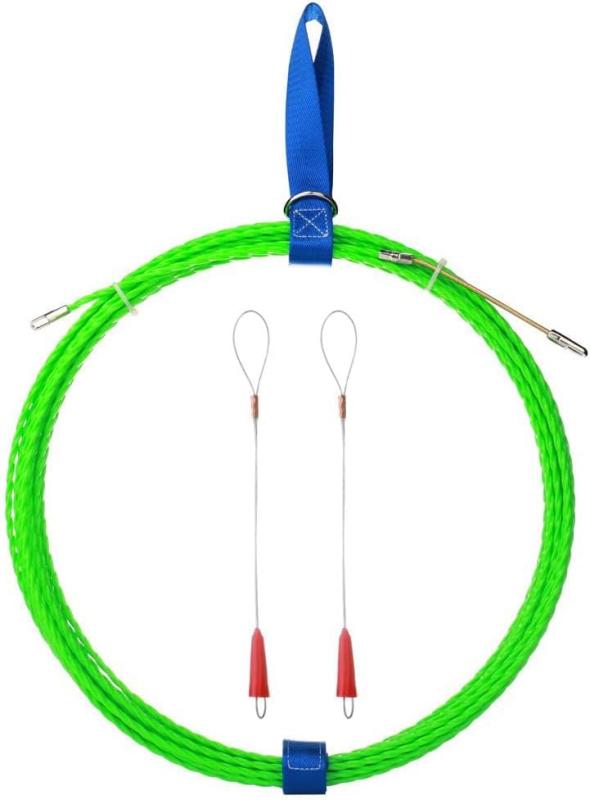 FANAHOKO通線ワイヤー φ4.5mm 通線工具 スチールワイヤー 結束バンド付き 結線金具2個付き【完璧な柔軟性と剛性】グラスファイバー線と違って、曲げ過ぎても壊れないし、他のスチール魚テープと違って、たくさんカールしない。