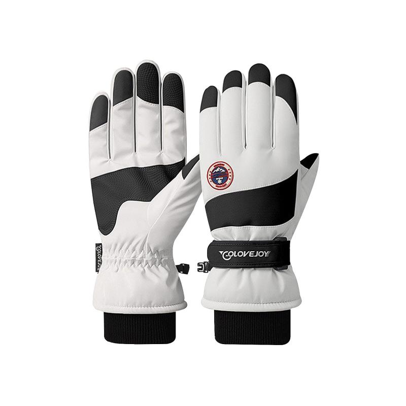 ZVCXOE スノーグローブ スキー スポーツグローブ 雪遊びやスノーボード アウトドアグローブ 自転車 手袋 防寒性 登山 紛失予防 タッチパネル操作可能 メンズ レディース バイク防水 防風で暖