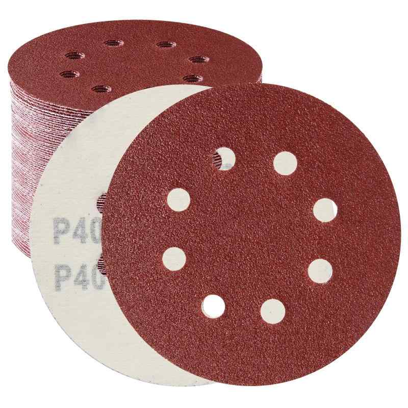 MORLARCO ランダムサンダー ペーパー 125mm サンダー ペーパー マジック式 8穴 サンディングペーパー 丸型 サンディングディスク 電動サンダー用サンドペーパー 木工DIY作業に 金属磨き 自動車