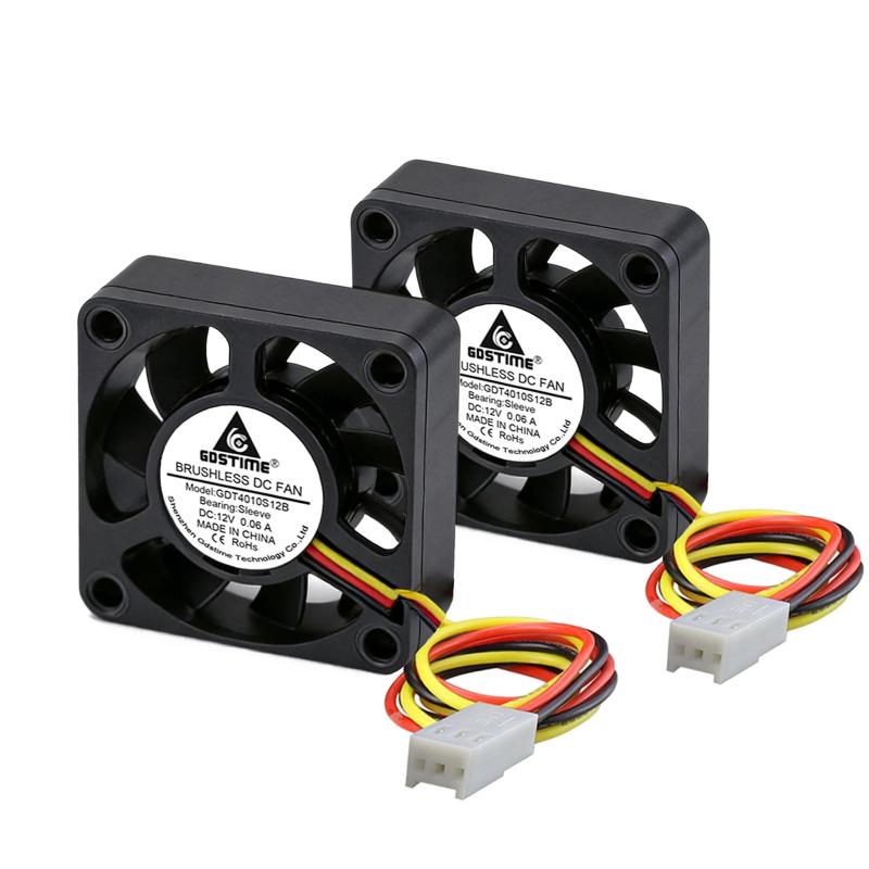 GDSTIME 2PCS 40mm 80mm 92mm 12VDC、PC ケースファン、3ピンPWM、コンピュータ CPU冷却ファン