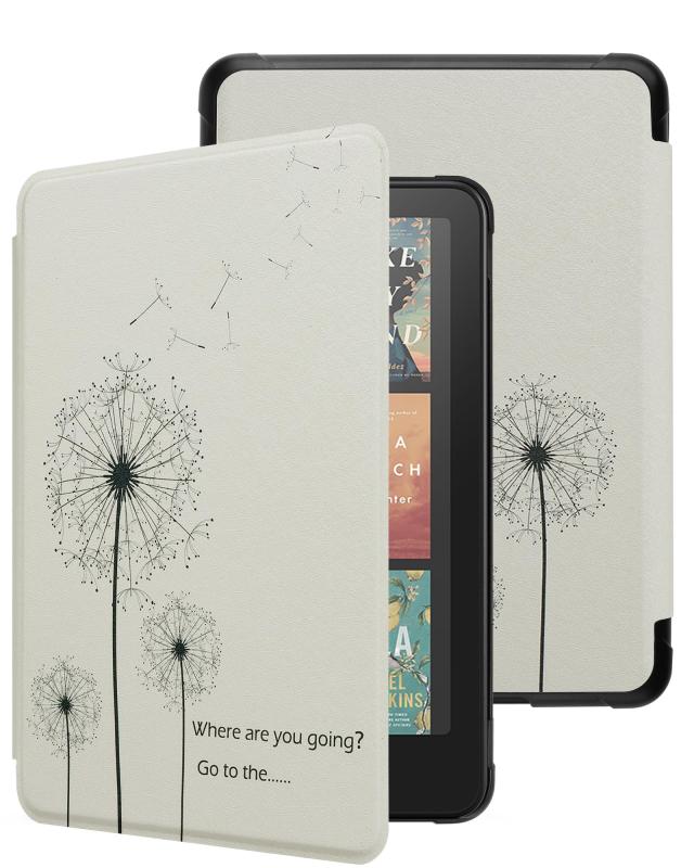 WALNEW 7インチ All-New Kindle Paperwhite 第12世代（2024年発売) ケース Kindle Colorsoft Signature Editionに適応 高級PU レザー カバー オートウェイク/スリープ...