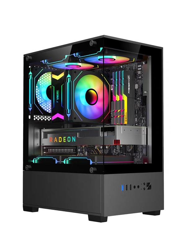 MOIKYIGI 超小型 MicroATX MiniITX PCケース 強化ガラス側板 コンパクトデスクトップケース【コンパクト設計で省スペースを実現するPCケース】 このMOIKYIGIのPCケースは超小型設計を追求したMicroATX ...