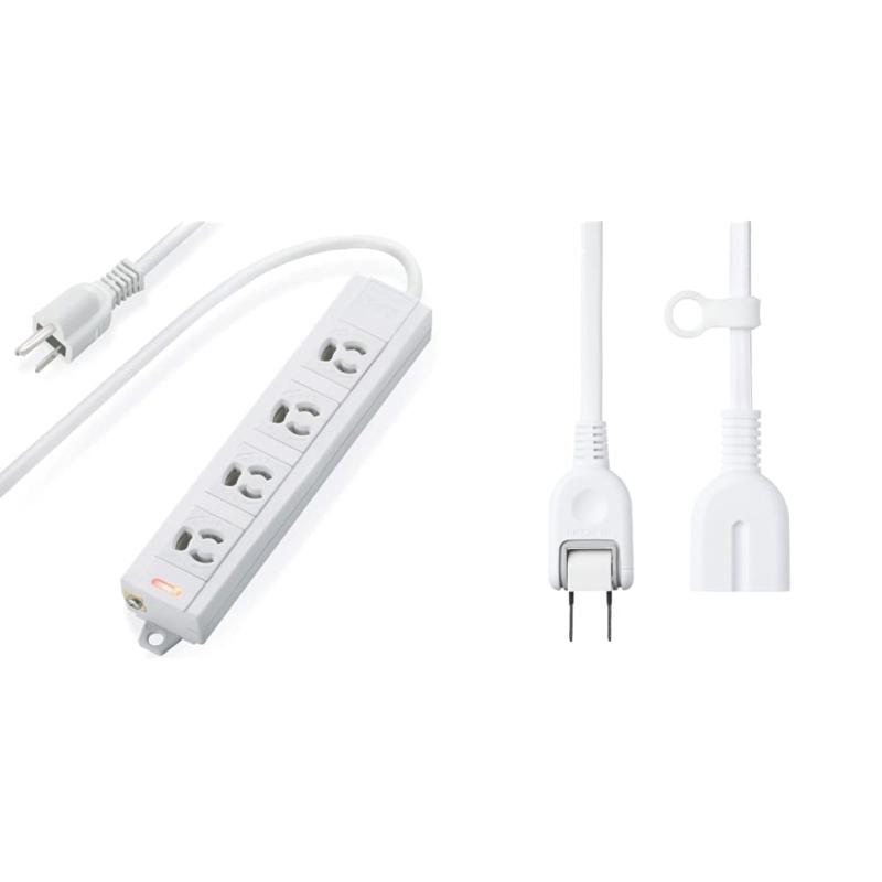 エレコム 延長コードセット 電源タップ マグネット付 抜け止めコンセント 壁取付用固定フック付 T-ECOH34