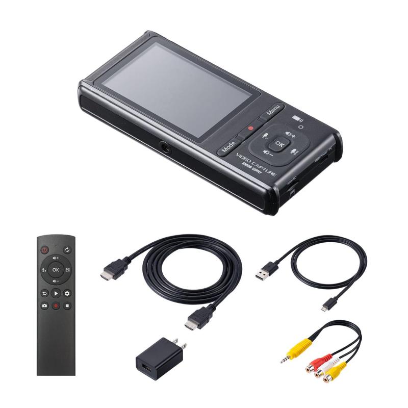 サンワダイレクト ビデオキャプチャー デジタル保存 PC不要 USB/SD/HDD 保存 HDMI/AV入力 モニター付き 400-MEDI034_040variation107