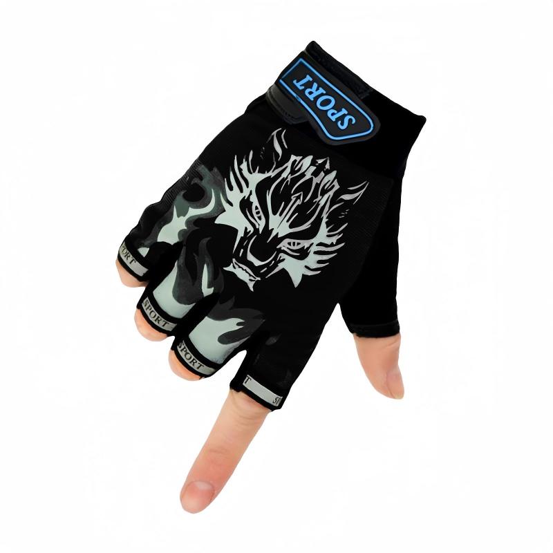 [RuiChy] 子供用 自転車手袋 キッズ 半指 スポーツグローブ 指切り手袋 サイクリンググローブ 春夏秋用 手袋 滑り止め 通気性 日焼け止め 登山 野球 男の子 女の子 幼稚園 学生 7-12歳【子供用バイクグローブサイズ】☛子供用...