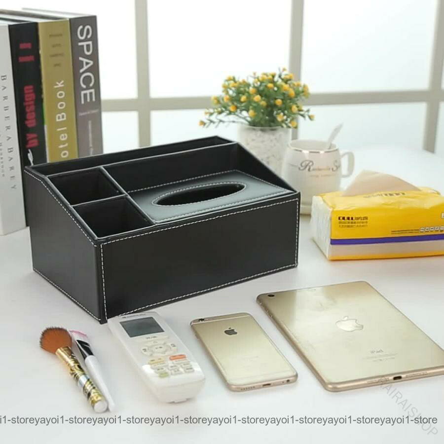 リモコンラック ティッシュケース リモコン 収納 多機能収納ボックス 卓上収納 おしゃれ 収納ケース ティッシュカバー リモコン収納ケース 小物入れ【商品仕様【商品名】：多機能リモコン収納【素材】：表面は高品質なPUレザー汚れがあれば、簡単...