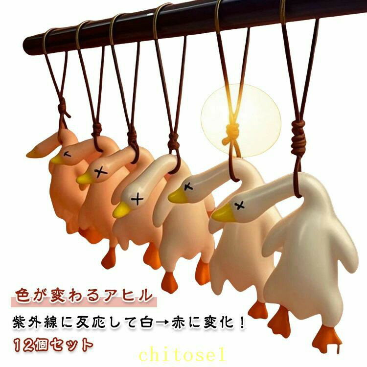 紫外線に反応して白→赤に変化！UVの強さを視覚でチェックできる「UVチェッカー機能付き北京ダックキーホルダー」日差しが強くなるこれからの季節にぴったり！ 紫外線に当たると色が変わり、日焼け止めを塗る必要性を思い出させてくれる実用性も備えてい...