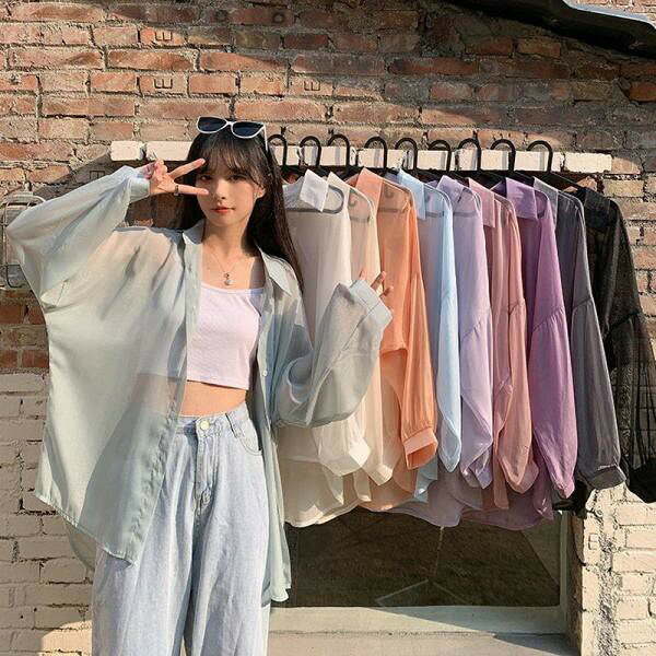 商品名:シアーシャツ レディース 夏 シフォン UV対策 紫外線対策 冷房対策 長袖 トップス 透け感 オーバーサイズ 上品 商品説明:新作 ゆったり カジュアル 薄手 おしゃれ 紫外線対策 サイズ:S M L XL サイズについての説明:...