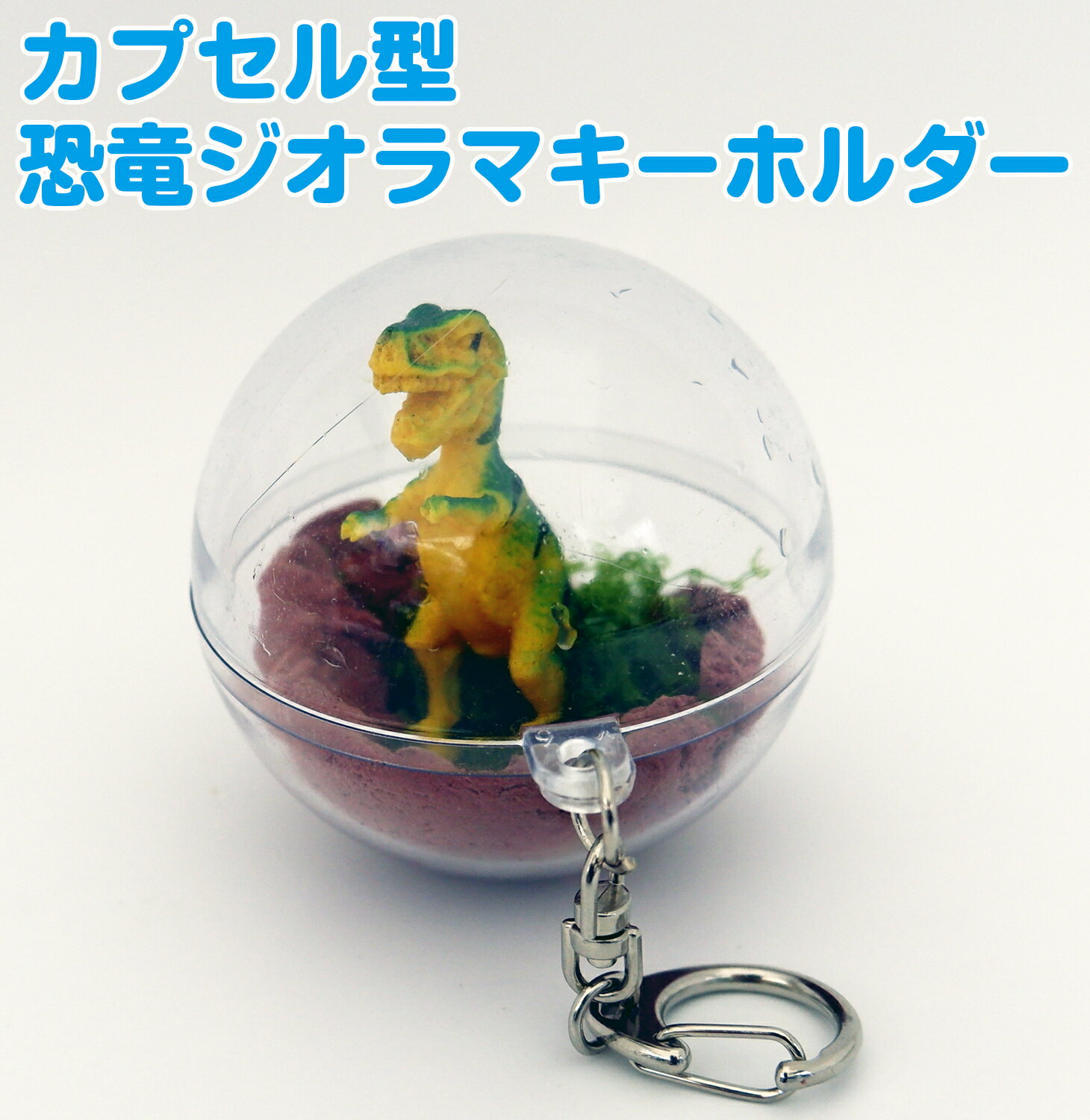 【内容】 ●カプセル型恐竜ジオラマ　1個　 （内径57mm）●恐竜フィギュア　4個 モニターの発色の具合によって実際のものと色が異なる場合がございます。カプセル型恐竜ジオラマ 恐竜フィギュア4個付き！ 【内容】 ●カプセル型恐竜ジオラマ　1...