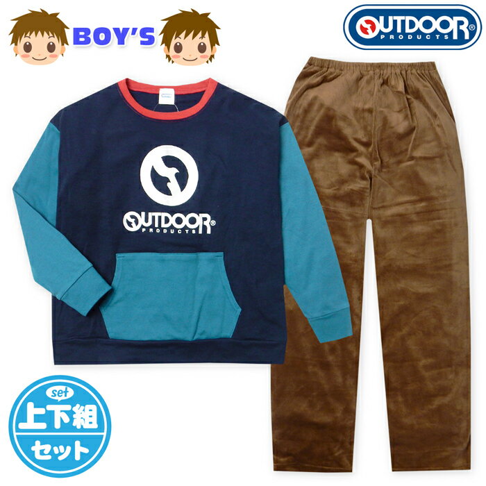 コメント 配色切替がおしゃれなOUTDOOR長袖 パジャマ♪トップスはスムース素材 、ボトムはコーデュロイ素材で柔ら かな肌触りで軽い着心地◎リラック スタイムを快適に過ごせます。 特長 ・OUTDOOR(アウトドア) ・長袖パジャマ　・上...