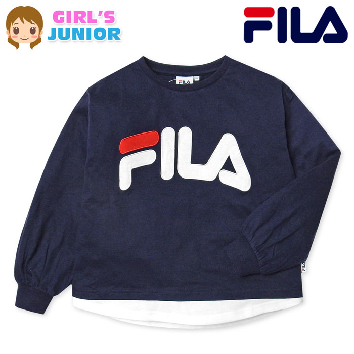 コメント ゆったり感のあるBIGシルエットが ゆる可愛いFILA/フィラ長袖Tシャツ ☆ブランドロゴ刺繍ワッペンやレイ ヤード風ラウンド裾がおしゃれなデ ザイン♪肌触りの良い綿混素材でや わらかく着心地も抜群です◎ 特長 ・FILA(フィラ...