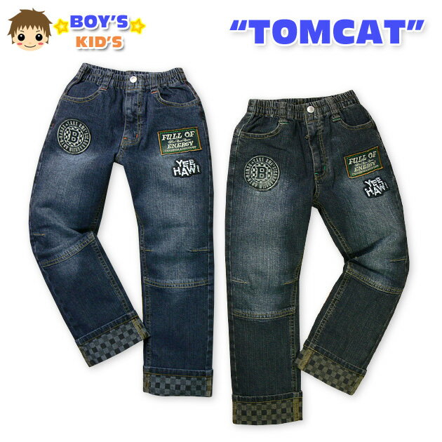 【特 長】 ・エンブレムワッペン ・裾チェック切替 ・ウエストゴム ・ポケット4P 【素 材】 ・綿95％　ポリウレタン5％ 【サイズ】 胴囲 股上 股下 腿幅 【100】 47-53 18 42 16 【110】 49-55 19 47 ...