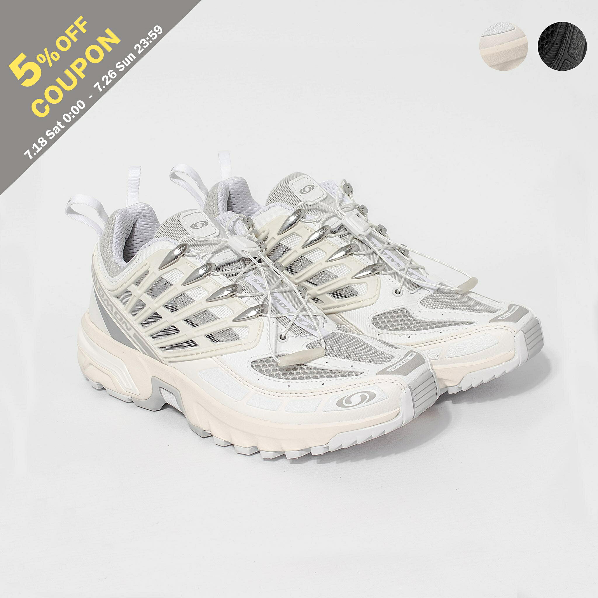 ブランドSALOMONはこちら1947年創業のフランス発アウトドアブランド。徹底した製品開発とこだわりのデザインをベースに、世界のウィンタースポーツ界をリードしています。近年ではパフォーマンスシューズにライフスタイルデザインを追加した『スニ...