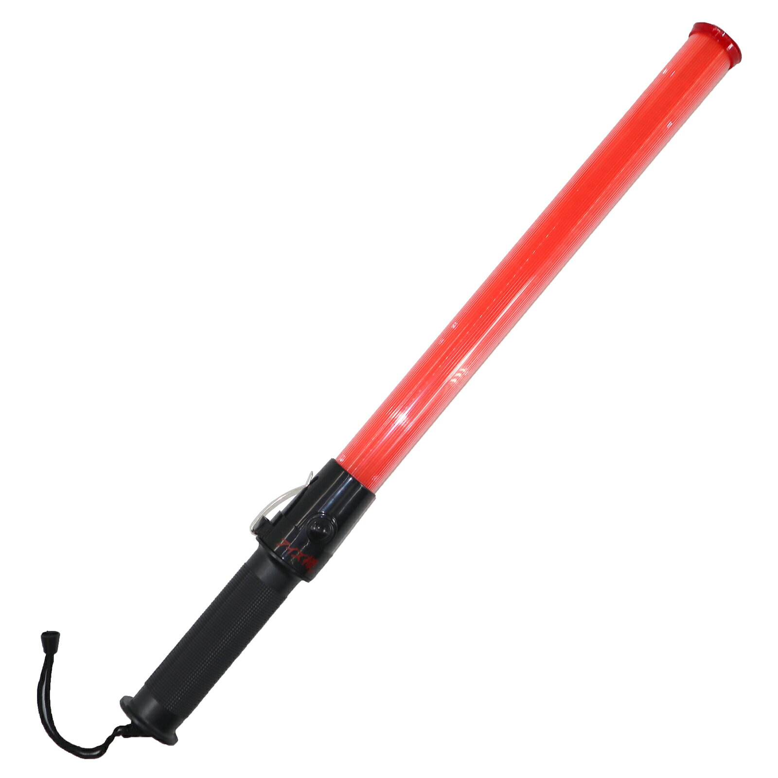 商品情報【商品名】LED誘導灯【サイズ】全長520mm×直径34mm 【電　源】単2電池×2本使用（別売り） 【用　途】交通誘導、工事現場、非常用【特　長】・ストラップとベルトホルダー付き・ワンプッシュで4アクション（はやい点滅→ゆっくり点...