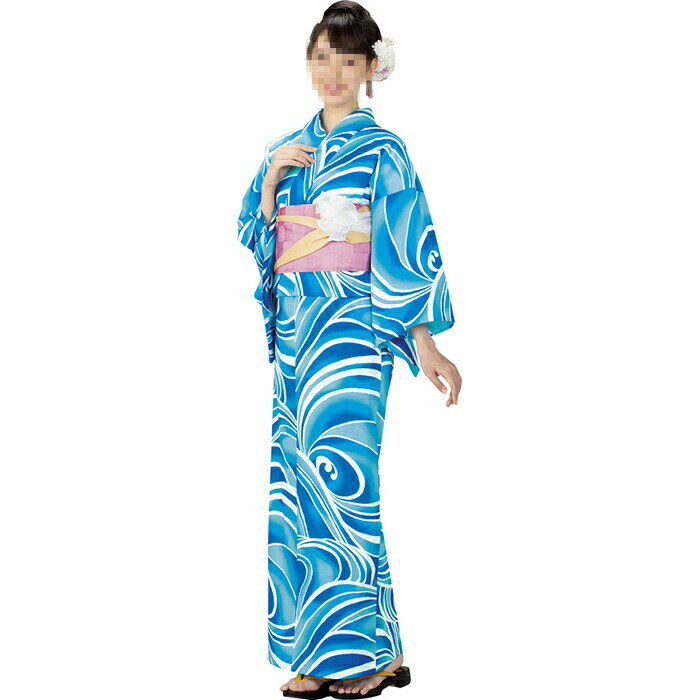 素材：綿100％　　　女性用 身丈：163cm 裄：68cm 袖丈：49cm　　　※帯等は別販売になります ※浴衣の生地の仕上げの条件によって、1cm前後の伸び縮みが出ます事をご了承ください。 メーカー希望小売価格はメーカーカタログに基づい...