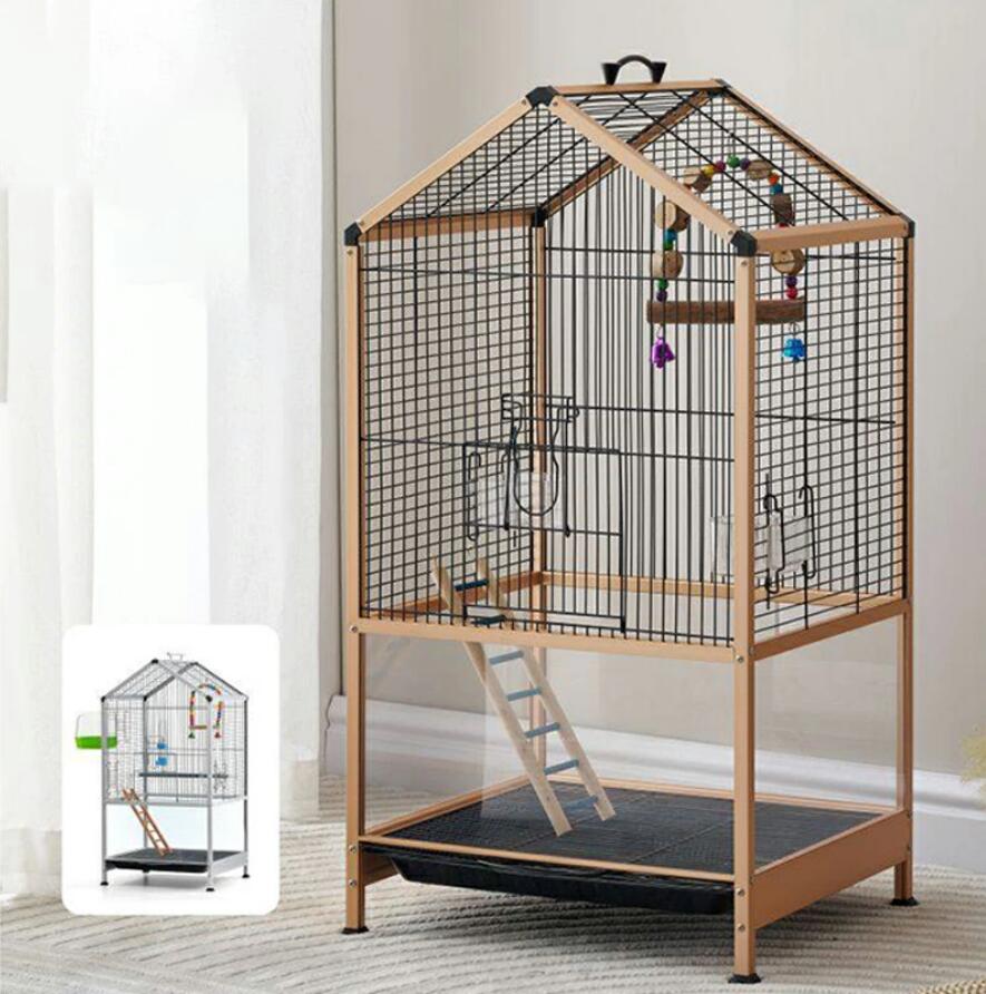 【鳥の性質を満足させる】鳥かごは広々としていて、頑丈で耐久性があります。 愛鳥の日常をより豊かに。 厚さ1mmのステンレススチールケージメッシュ素材は、オウムが自由に登るのにさらに役立ちます。 登山は本能的で自然な本能です。【お手入れ簡単】...