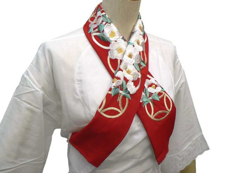 きもの大岡オリジナル、刺繍仕立衿・現物限り。小物で広がる和の楽しみ 。簡単装着の仕立衿 振袖・礼装着用オリジナル仕立て衿・豪華な刺繍です。 　長襦袢に簡単装着。縫い付けの必要がありません。衣紋抜き付き♪ 　当店オリジナルで豪華な刺繍の半衿を...