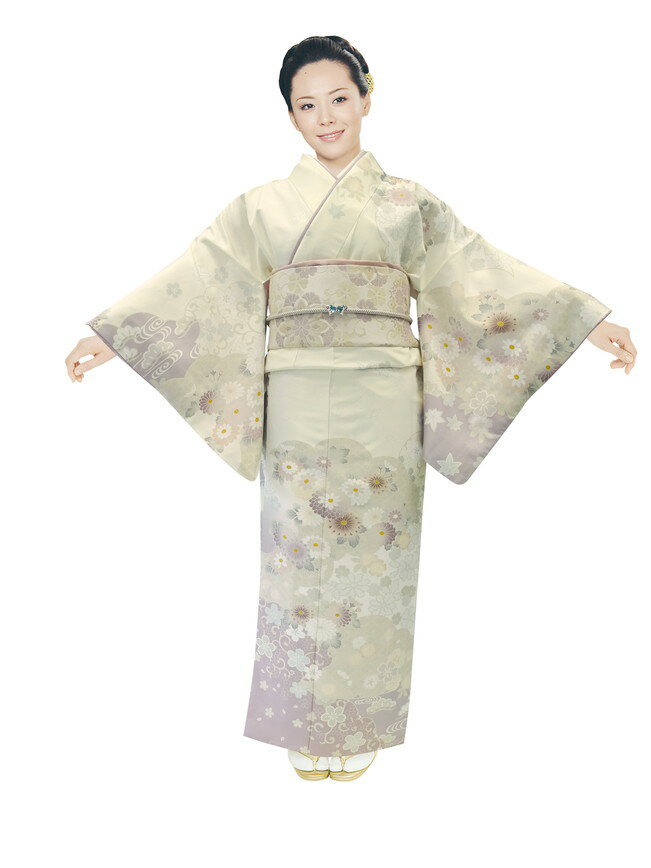 　 　 　 　H・L(アッシェル)ブランド 仕立上がり訪問着 　　　(ポリエステル素材なのでお手入れも簡単) 　【訪問着】　　ポリエステル100％ 　　　　　　　　　　・　身丈：165cm 　　　　　　　　　　・　袖丈：49cm 　　　　　...