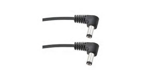 2.1mm センターマイナス (LS) - 61.0cm 一般的に使われているセンターマイナスのDCケーブルです。 片側ストレート、逆側L型のプラグです。どちら側のプラグでもエフェクターに繋ぐ事ができます。　