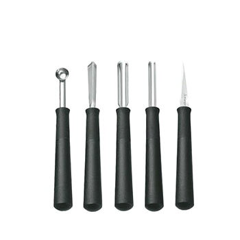 【セット内容】φ12:133mm、E1:143mm、A2:143mm、A1:144mm、シャープポイント:141mm 【材質】ハンドル(二重成形)/ポリプロピレン(耐熱温度約110℃)・エラストマー樹脂(耐熱温度約100℃)、刃部/420F...