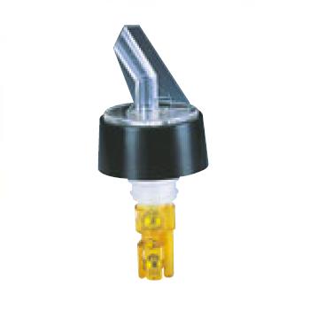 【全長】95mm 1 1/2oz 約45cc ※ ウイスキー専用です。リキュール・日本酒・焼酎など粘度の高いアルコール類は正しく計れません。 （5）～（16）の使用法 瓶にしっかりと差し込みボトルを45度以上に傾けて一気に注いでください。途...