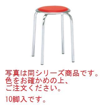 写真は同シリーズ商品です。色をお確かめの上、ご注文ください。　10脚入です。 ●スタッキング可能 【サイズ】φ320×440mm 【張地材質】ビニールシート 【フレーム材質】φ25mm クロームメッキ