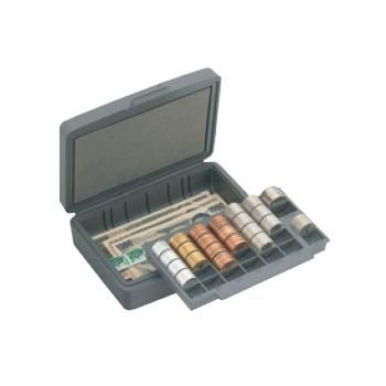 2通りの使い方が選べます。 1.コイントレーを使う 1円から500円まで、コインは全てきれいに整理できます。下の段には紙幣や銀行通帳、切手などを入れ、金庫として使えます。 2.仕切板を使う 小銭を多く使用する場合、仕切板でたっぷり収納できま...