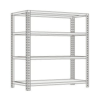 ※こちらの商品はメーカー直送のため代金引換はできません。 事務所にも店舗にもお使いいただける新色「パールホワイト」を採用した明るいスチール棚です。 外寸：W1800×D600×H1200mm 段数：4段 カラー：ホワイト 樹脂製ベースキャッ...